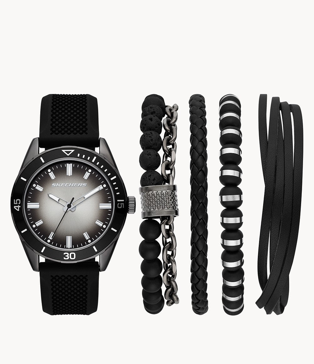 Three-Hand Quartz Analog Watch Gift Set – Timekeeper