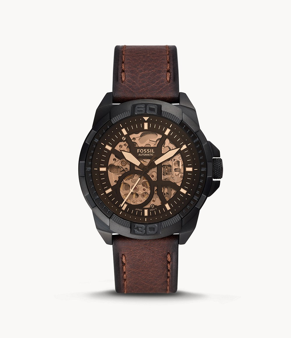 Bronson Automatic Brown Eco Leather Watch – Timekeeper